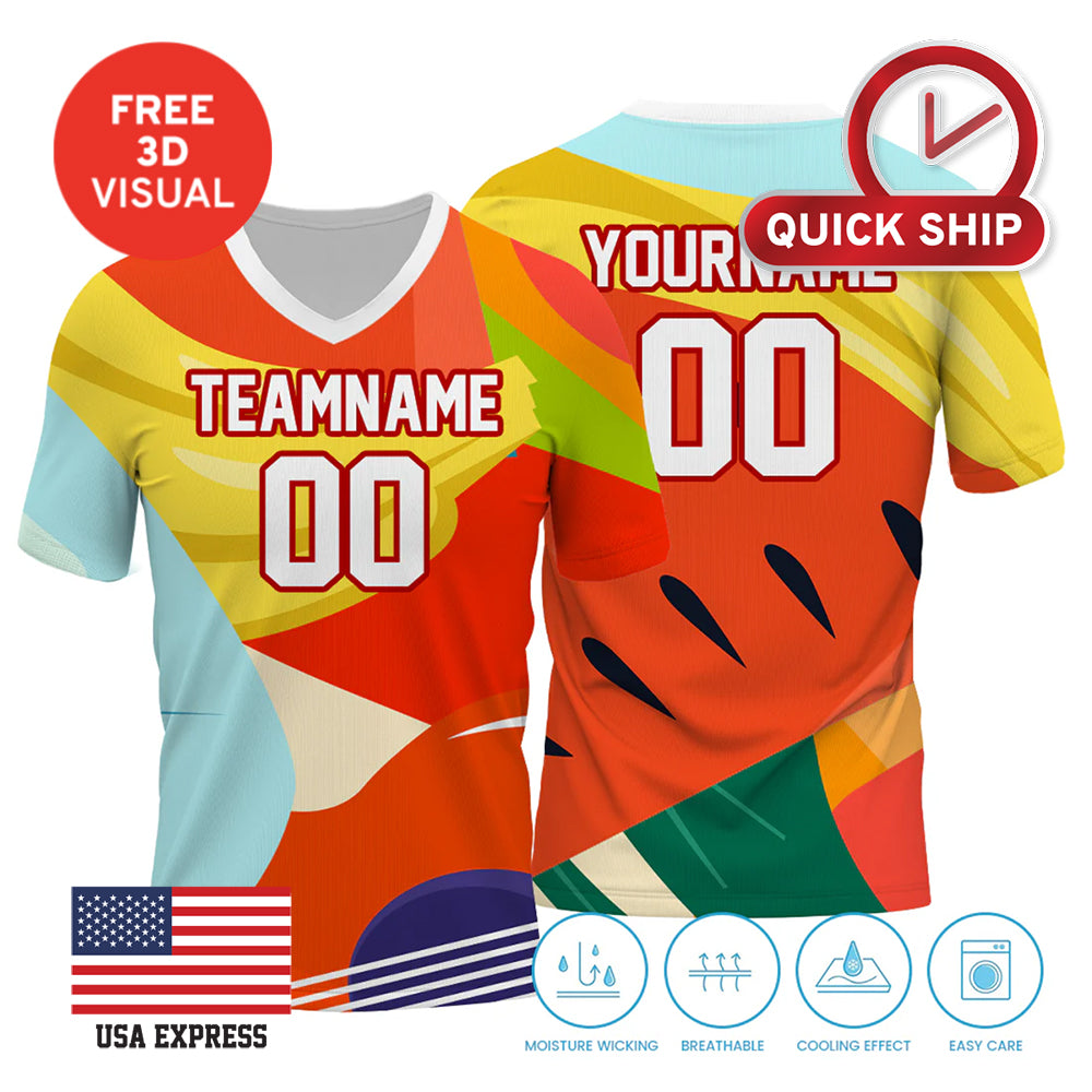 120GSM Milk Silk Short Sleeve V Neck (Full Dye Sublimation)#USA500043 ...